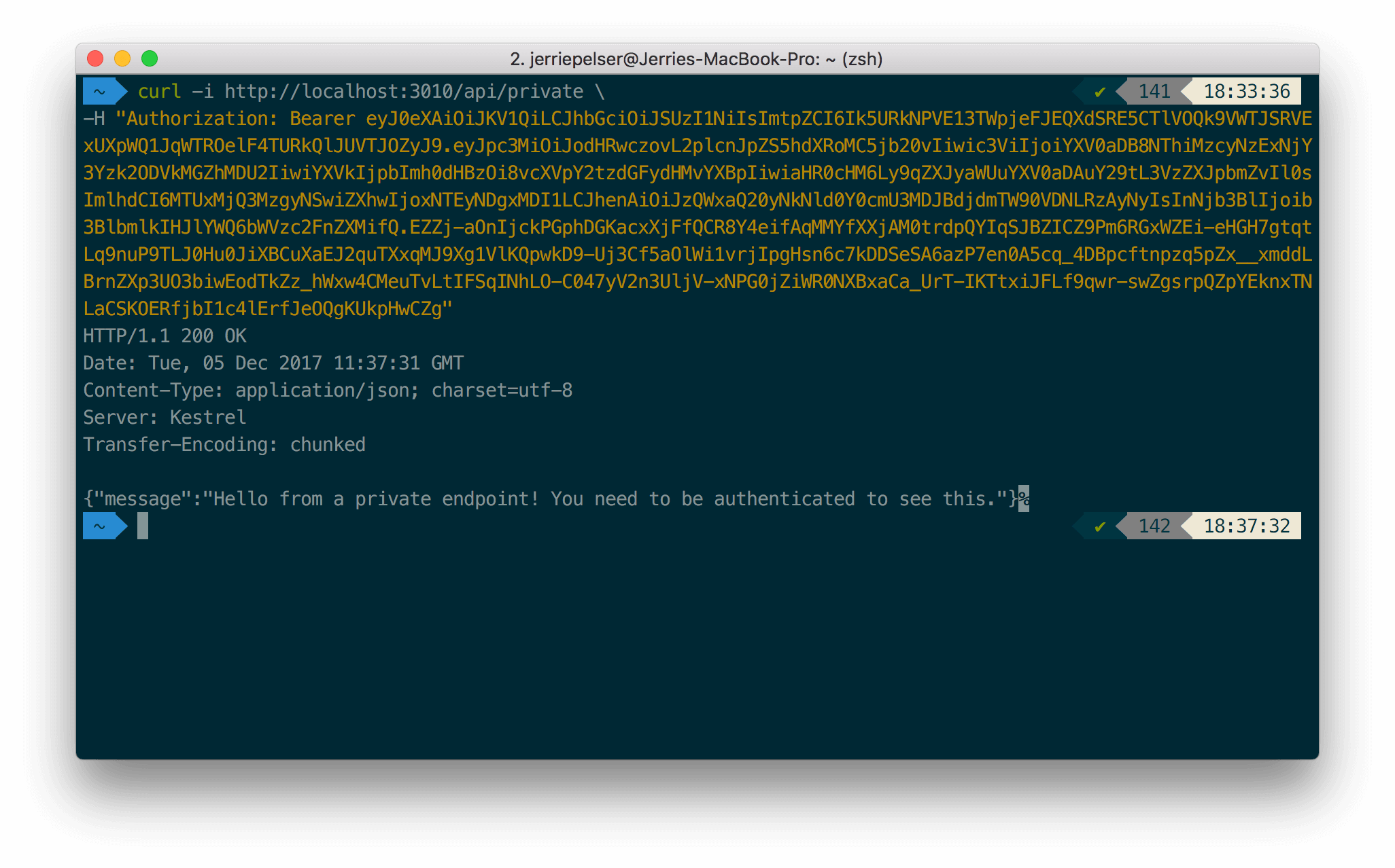 Auth0 Python API SDK Quickstarts: Using your API
